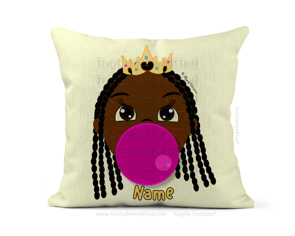 Pillow-Poppin Princess-PERSONALIZED – TooCuteHeARTed
